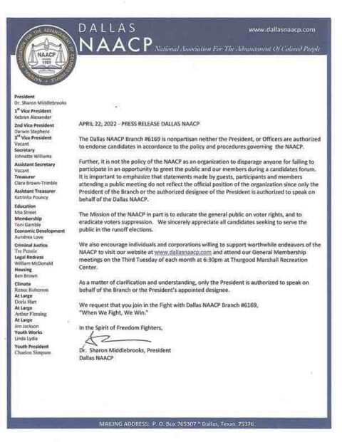 Press Release | NAACP-Dallas
